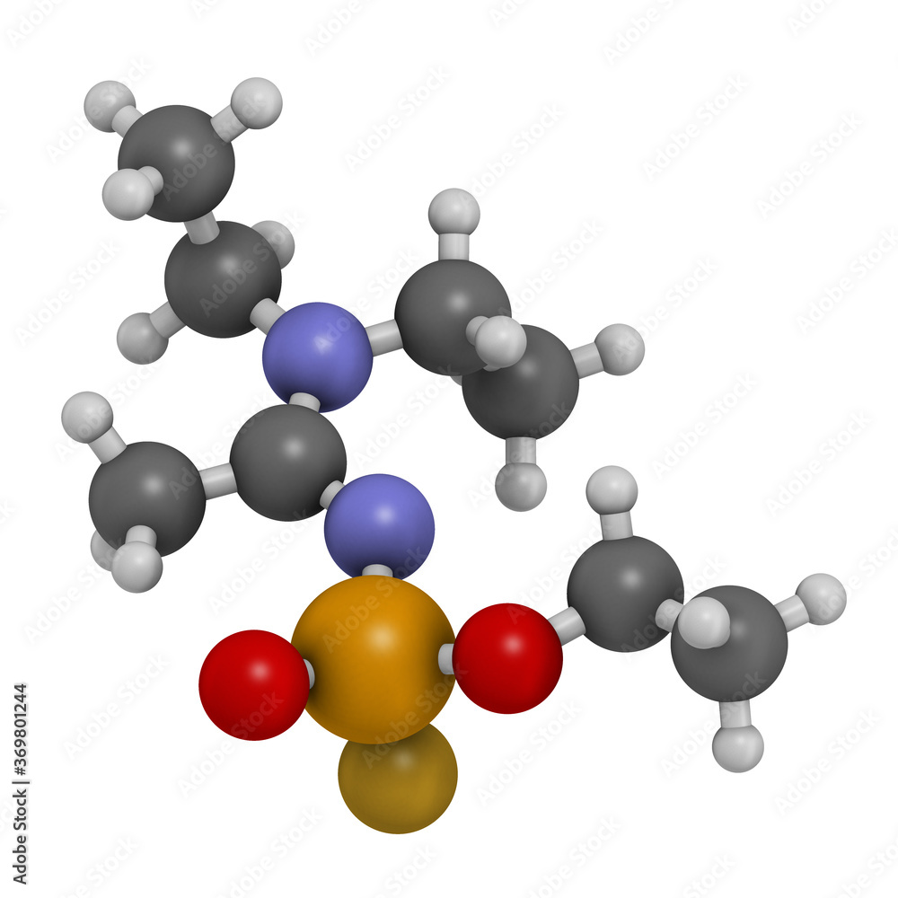 Novichok agent A-234 molecule, chemical structure as proposed by ...