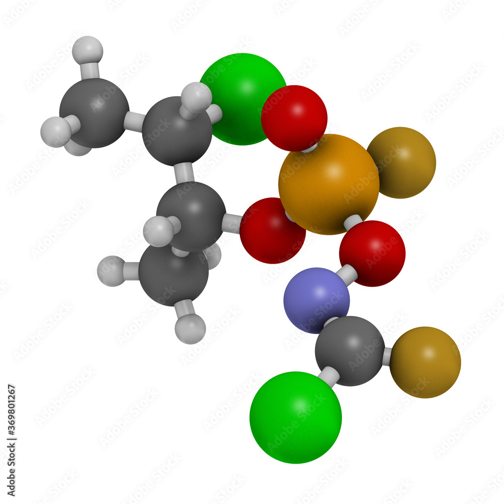 Novichok agent A-234 molecule, chemical structure as proposed by Hoenig ...