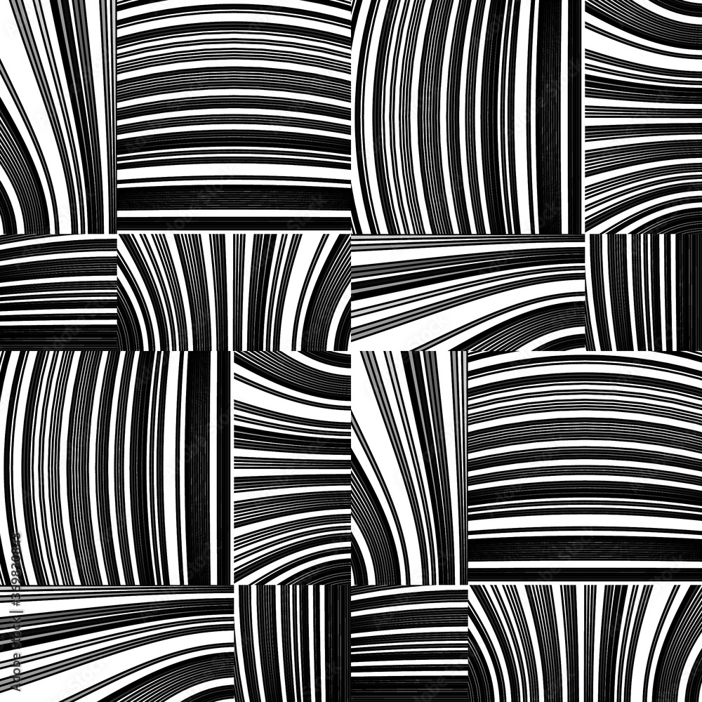 pattern with bulge horizontal and vertical black segments Stock Vector ...