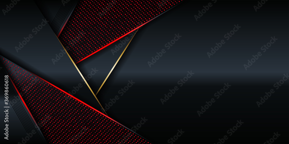 Vector illustration of Modern abstract black paper realistic layered ...