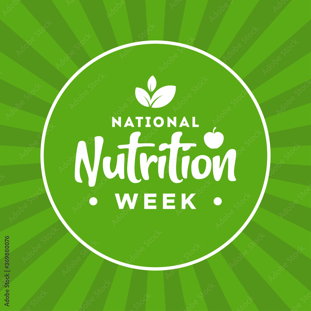 National Nutrition Week Vector Design Illustration For Celebrate Moment ...