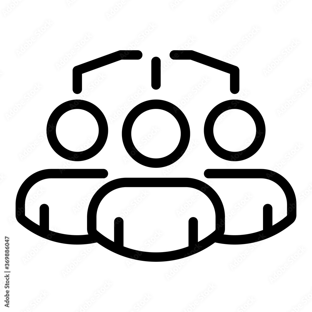 Restructuring people group icon. Outline restructuring people group ...