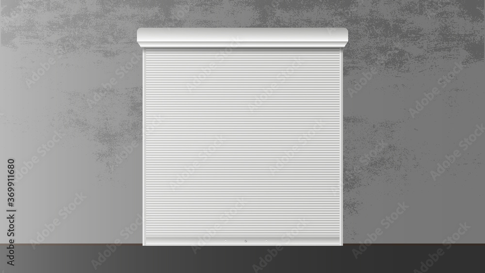 Roller shutter for window 3d. Closed roller shutter for a window ...