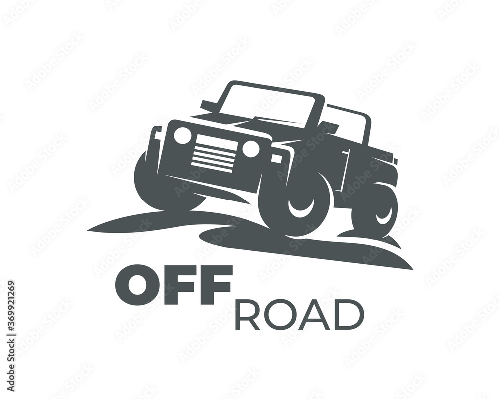 Off-road car logo black color Stock Vector | Adobe Stock