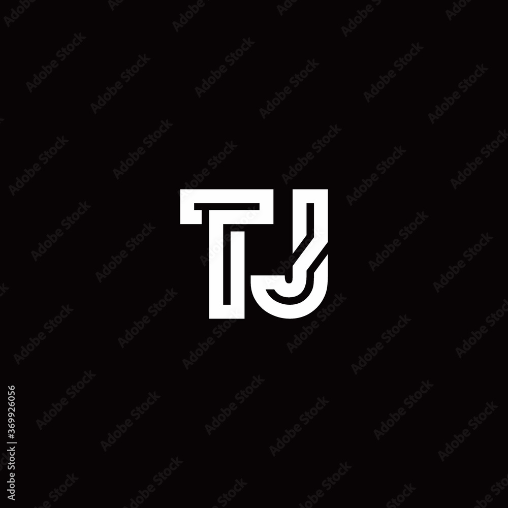 TJ monogram logo with abstract line Stock Vector | Adobe Stock