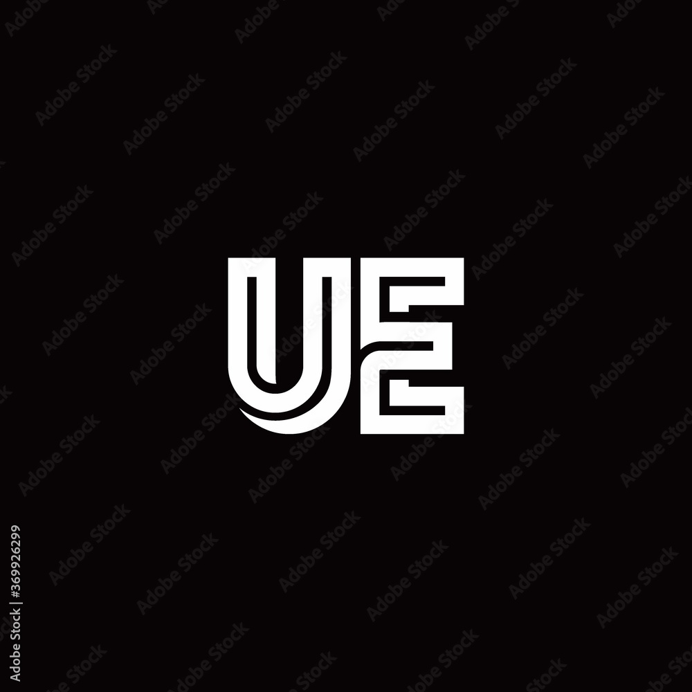 UE monogram logo with abstract line Stock Vector | Adobe Stock