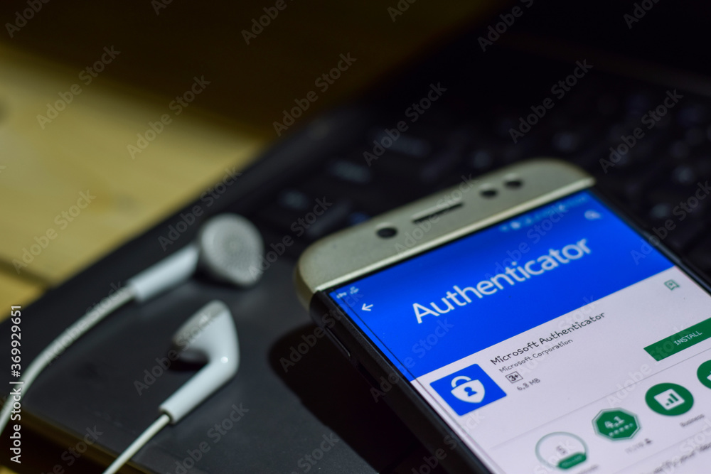 Microsoft Authenticator dev app on Smartphone screen. Authenticator is ...