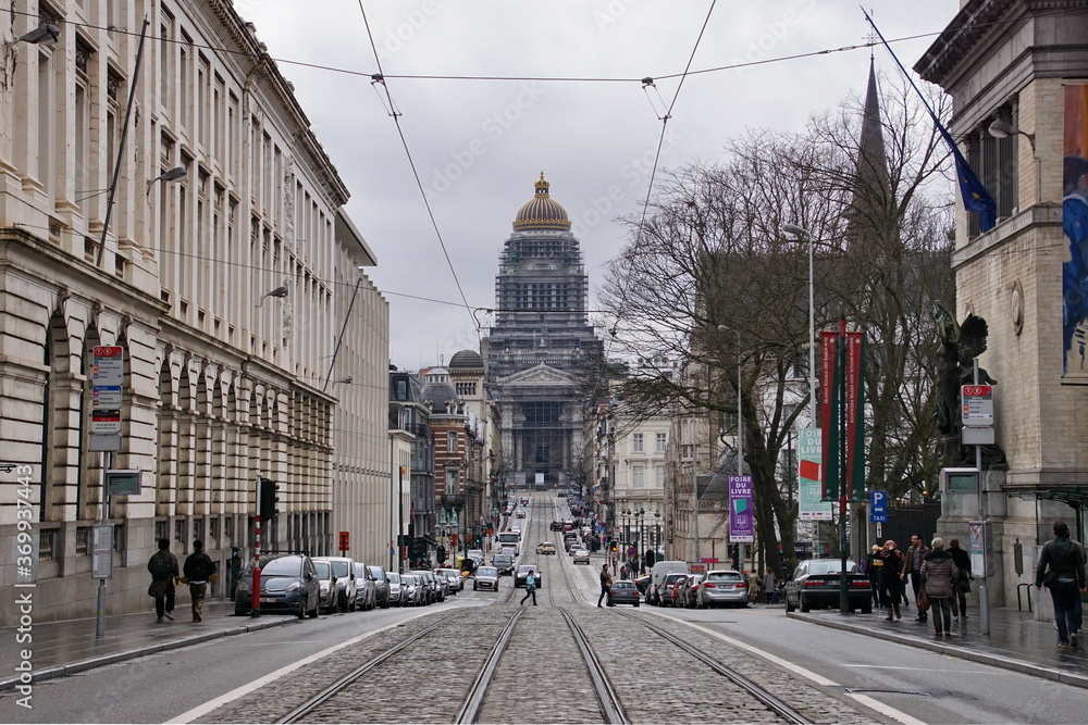A Front view of one of the largest buildings constructed in the 19th ...
