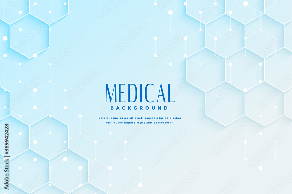 blue medical background with hexagonal pattern shape design Stock ...