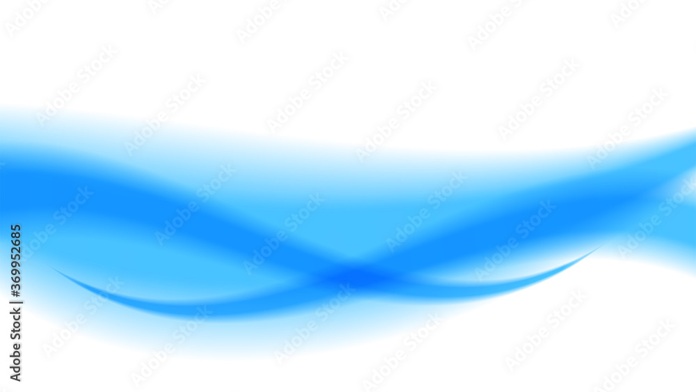 blue soft wave shape graphic on white background, abstract blue graphic ...
