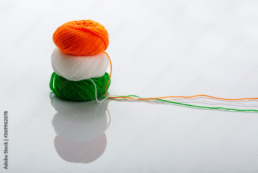 Indian Tricolor or Tiranga with wool for indian Republic and ...