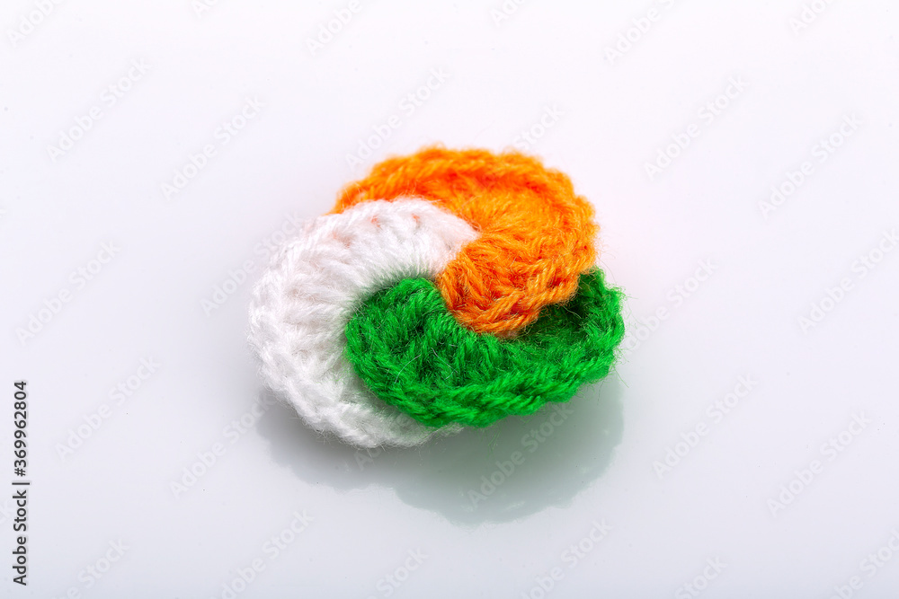 Indian Tricolor or Tiranga with wool for indian Republic and ...