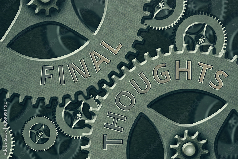 Writing note showing Final Thoughts. Business concept for the ...