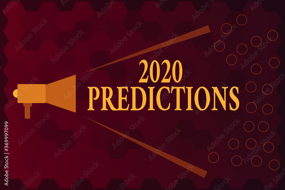 Handwriting text 2020 Predictions. Conceptual photo statement about ...