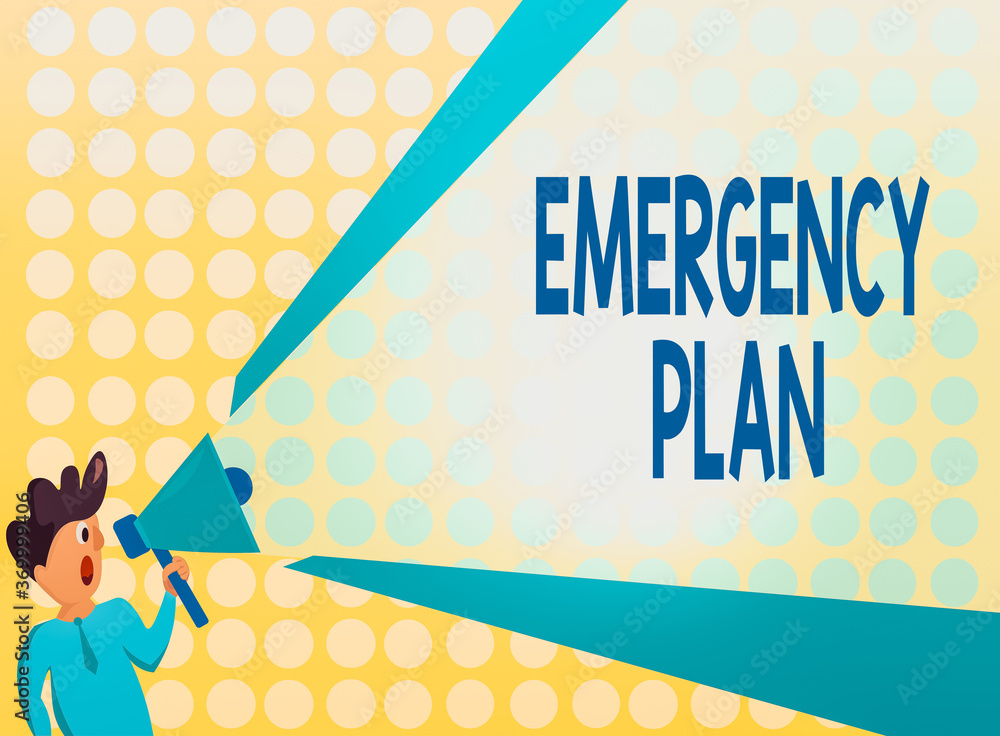 Handwriting text Emergency Plan. Conceptual photo instructions that ...