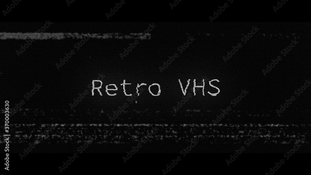 Retro VHS Glitch Title Stock Template | Adobe Stock