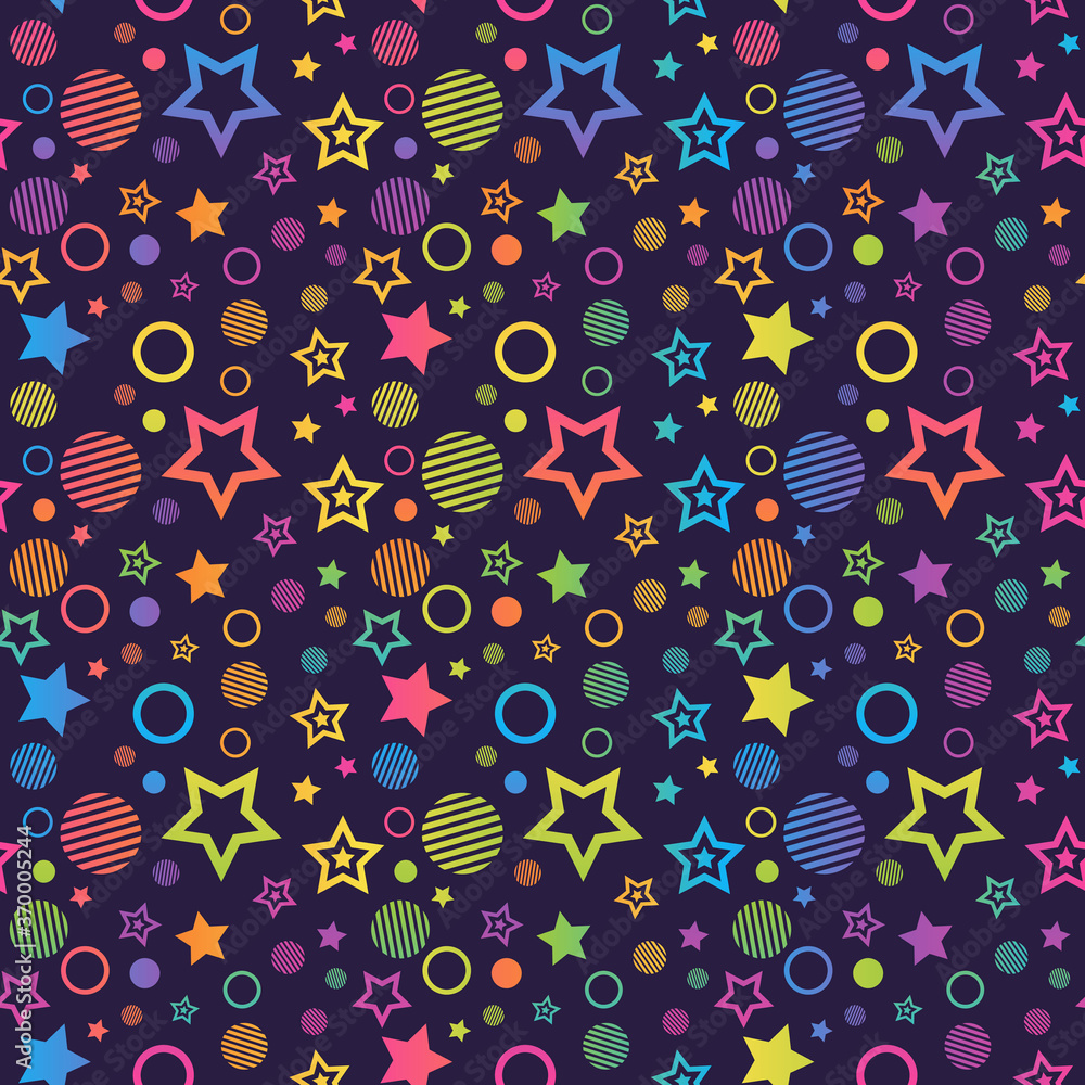 Rainbow Gradient Seamless Pattern - Bright and colorful ombre gradient ...