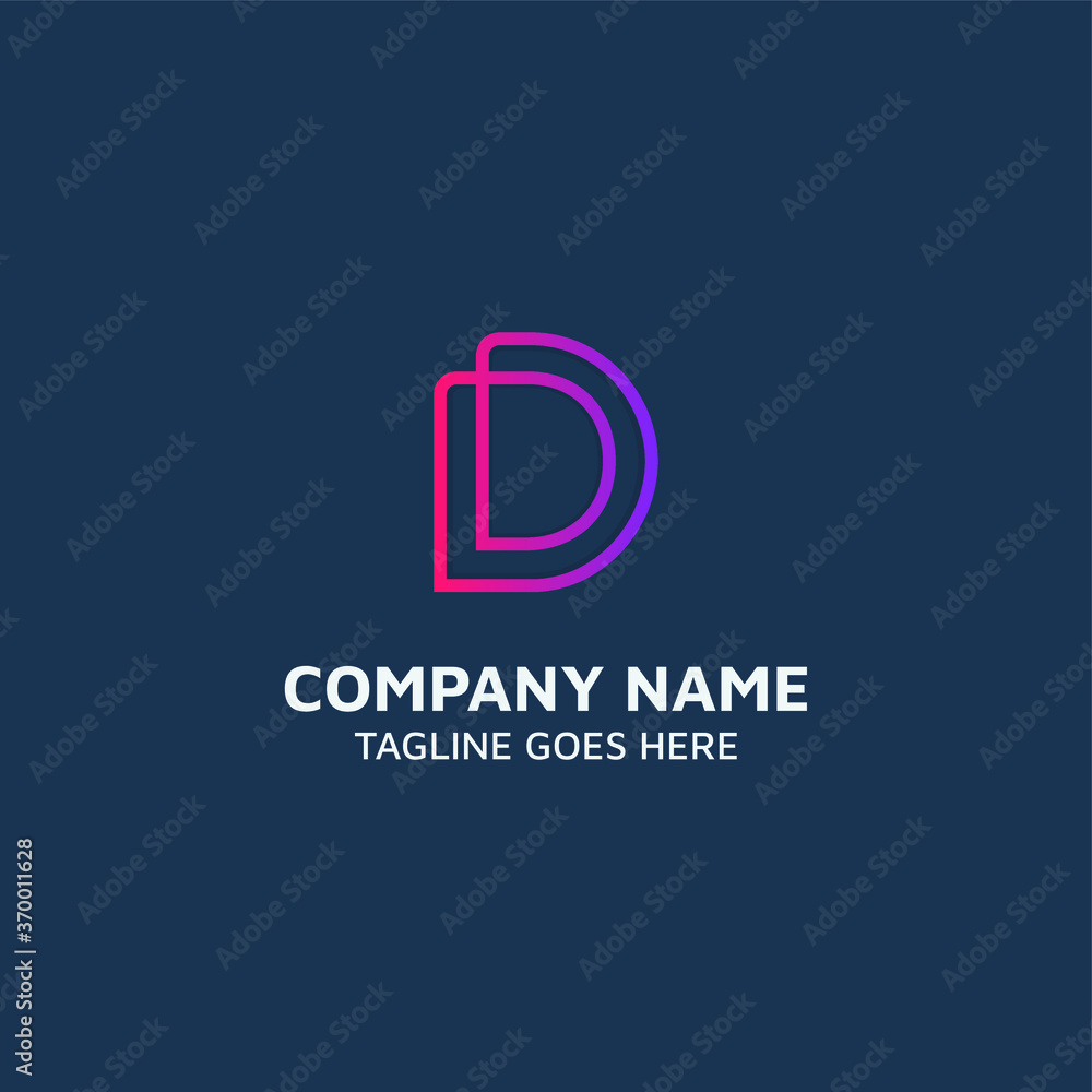 Double D logotype, letter D logo Stock Vector | Adobe Stock