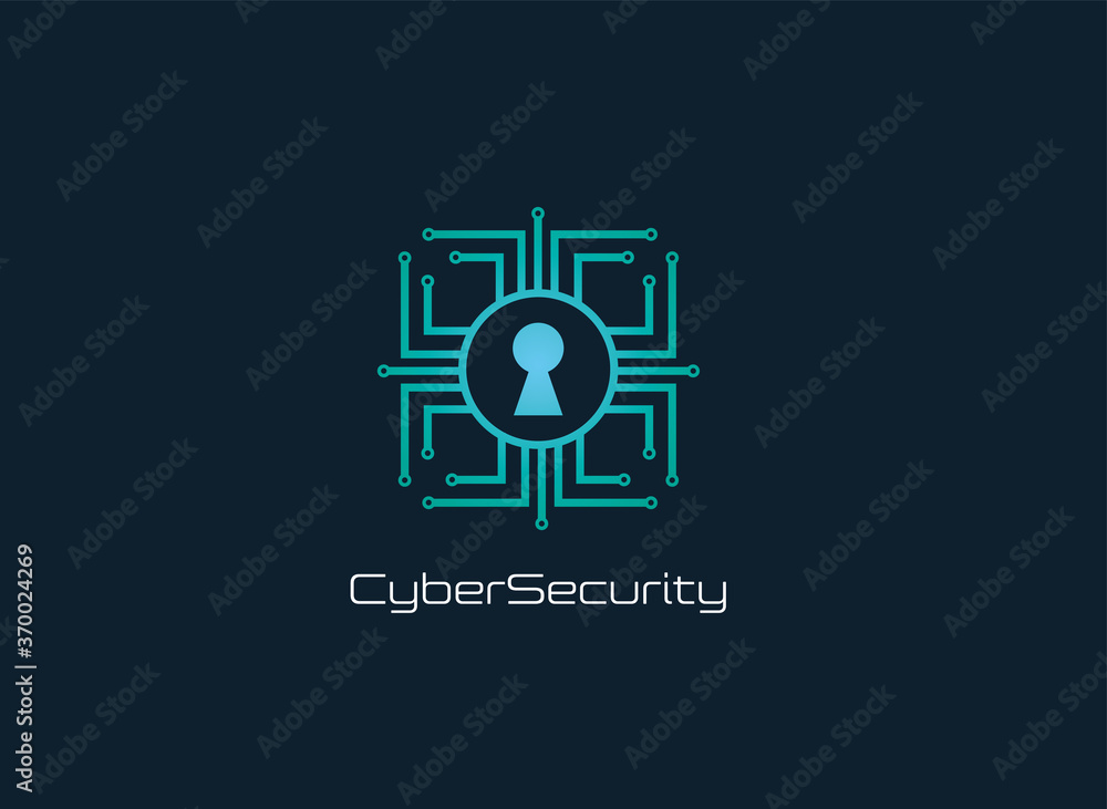 Cyber security logo icon Stock Vector | Adobe Stock