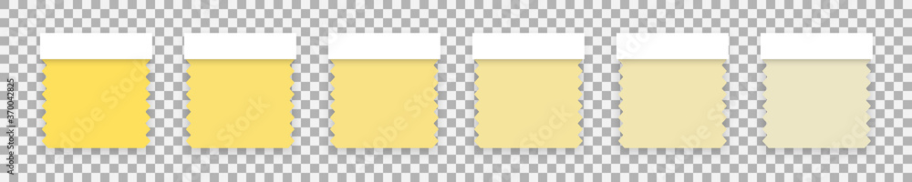 Mockup color palette on transparent background. Vector illustration ...