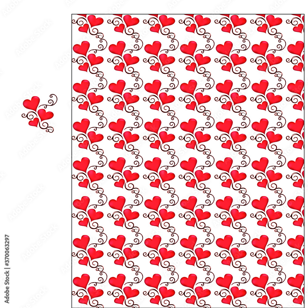 Patrones de corazón Stock Vector | Adobe Stock
