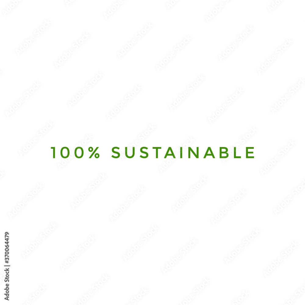 ''100% sustainable'' sign vector for packaging design Stock Vector ...