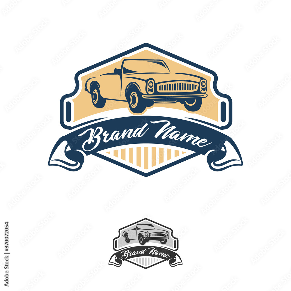 Classic/vintage car vector design inspiration. Auto car logo design ...