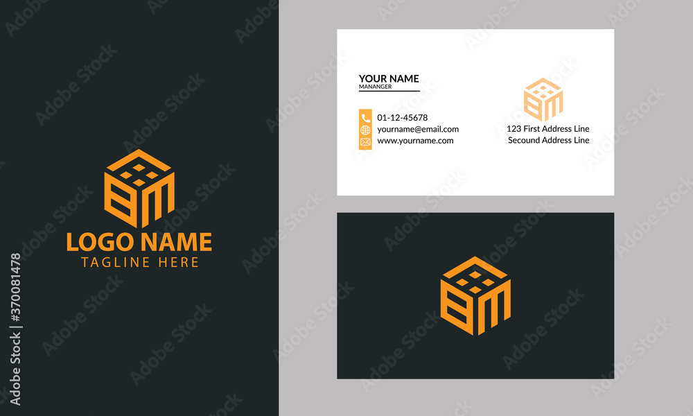 Cube BM letter logo. Property and Construction BM Logo design for ...