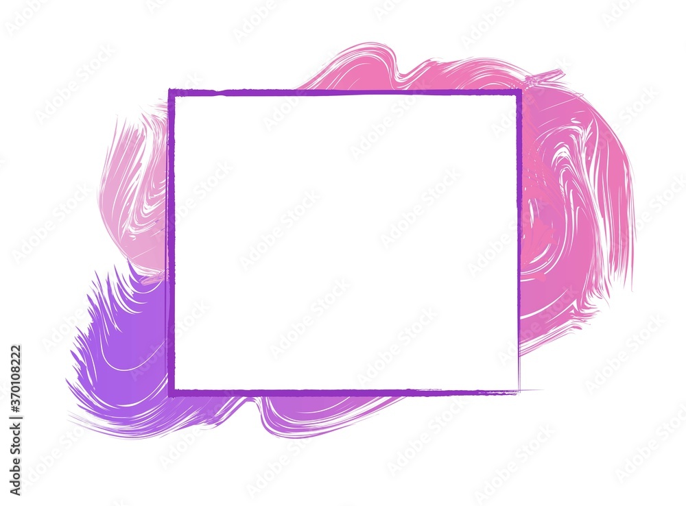 Text frame vector white color for abstract grunge paint strokes ...