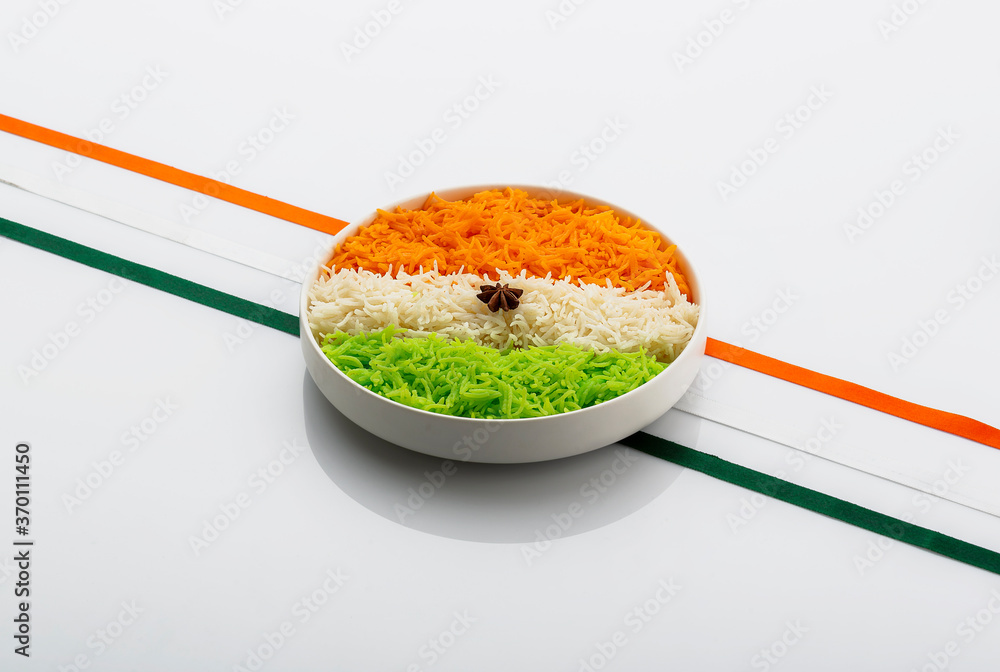 Indian Tricolour or Tiranga Rice for indian Republic and Independence ...
