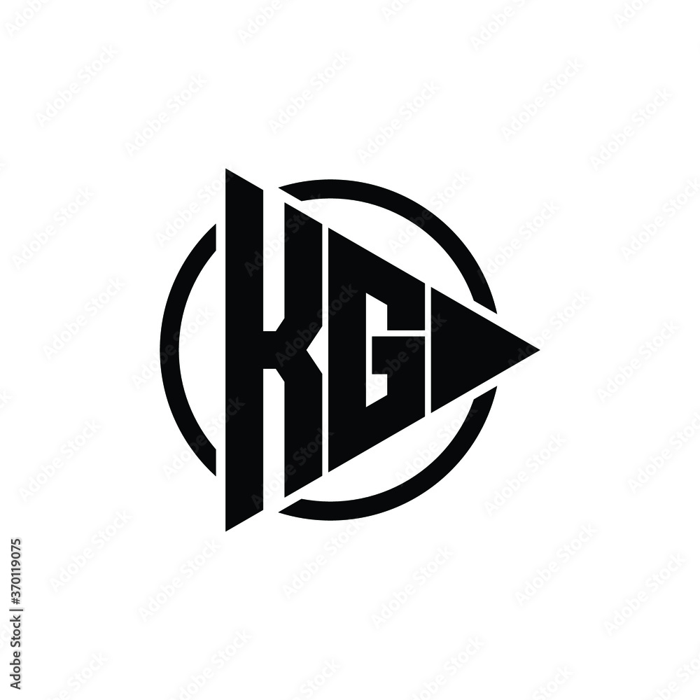 Letter KG monogram logo icon design Stock Vector | Adobe Stock