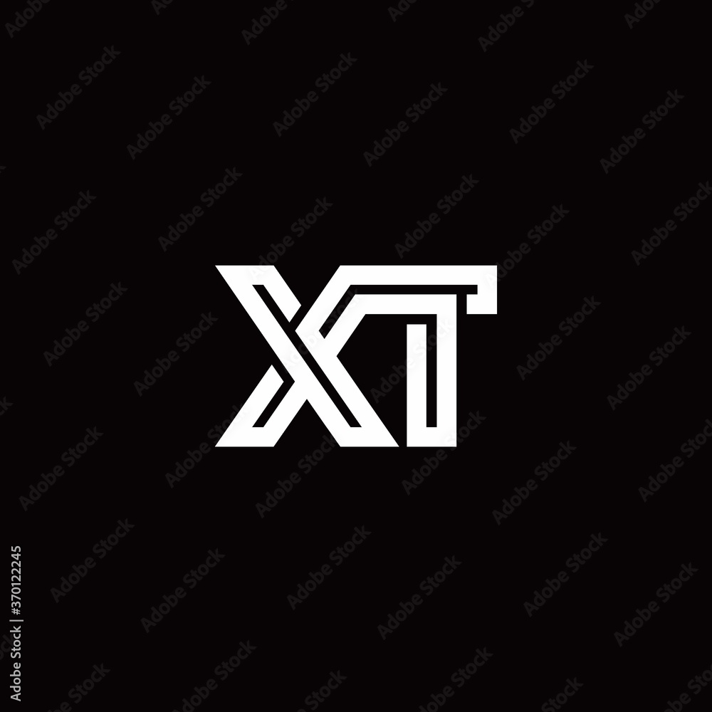 XT monogram logo with abstract line Stock Vector | Adobe Stock
