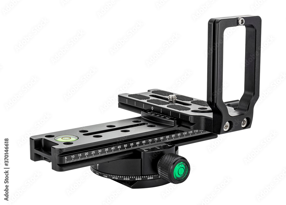 Assembling panoramic tripod rotary head with nodal slide rail and DSLR ...