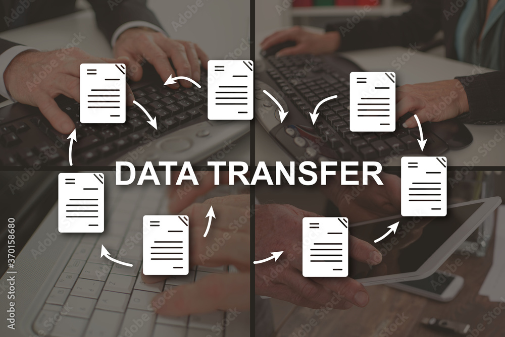 Concept of data transfer Stock Photo | Adobe Stock