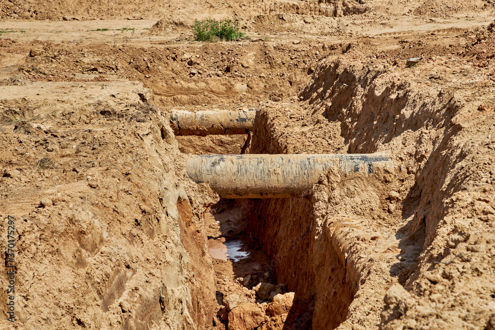 During the reconstruction of the water supply system two old water ...