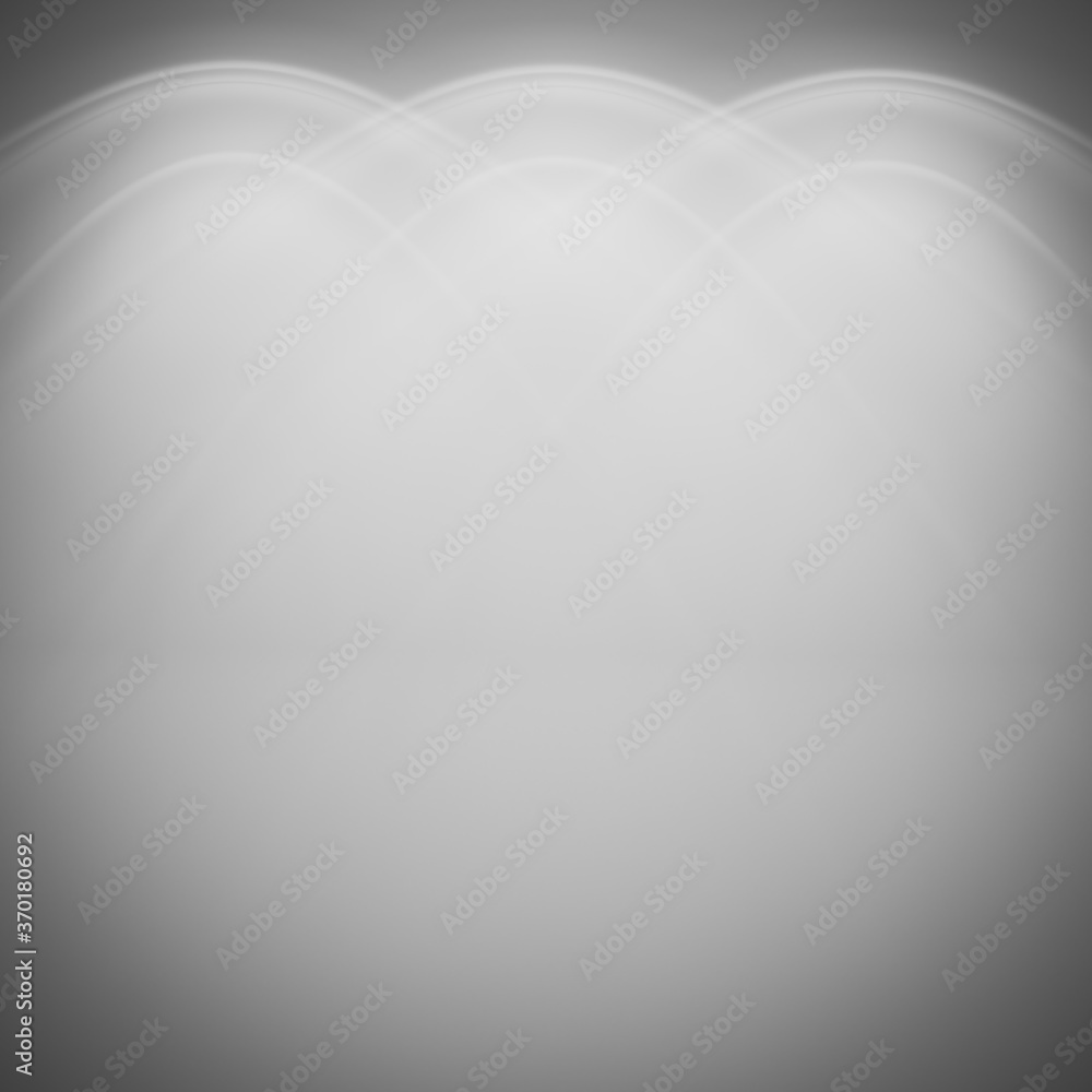 White stage backdrop with ies spotlight on white background and Vignett ...