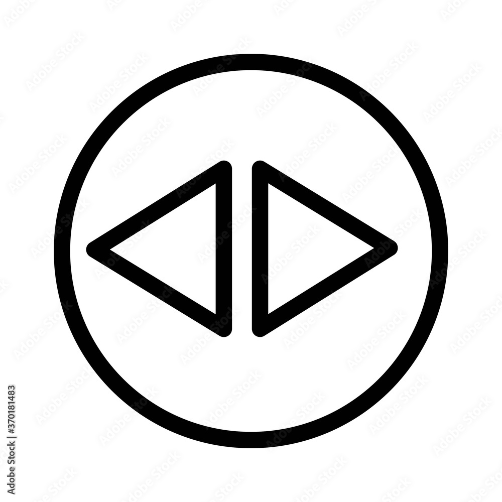 Left and right arrrow icon - vector illustration. Move next and go back ...