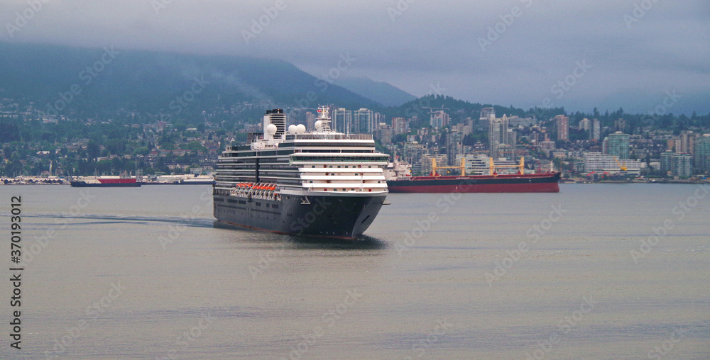 HAL cruiseship or Holland America cruise ship liner in port of ...