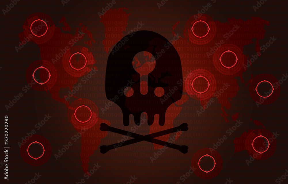 Cyber attack around the world such as malware, spyware, virus and ...