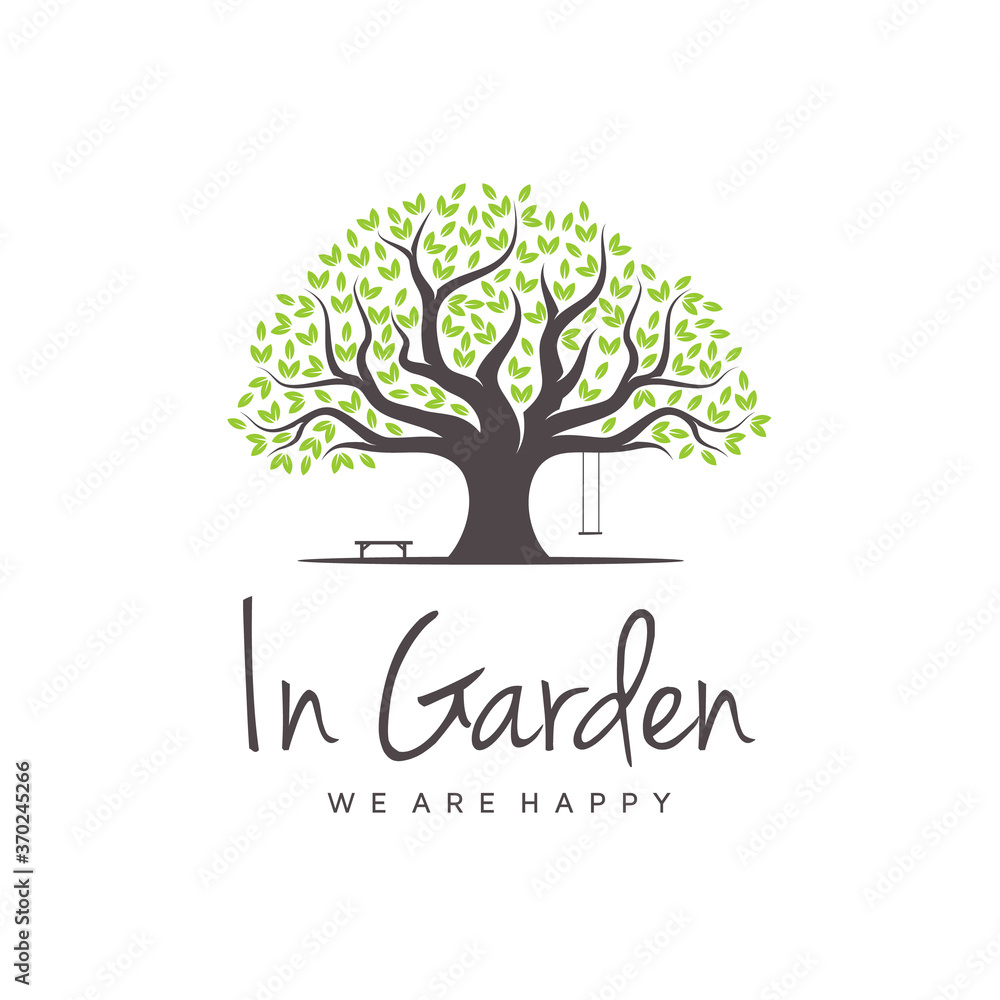 Vibrant tree logo design, tree and root vector. Tree of life logo ...