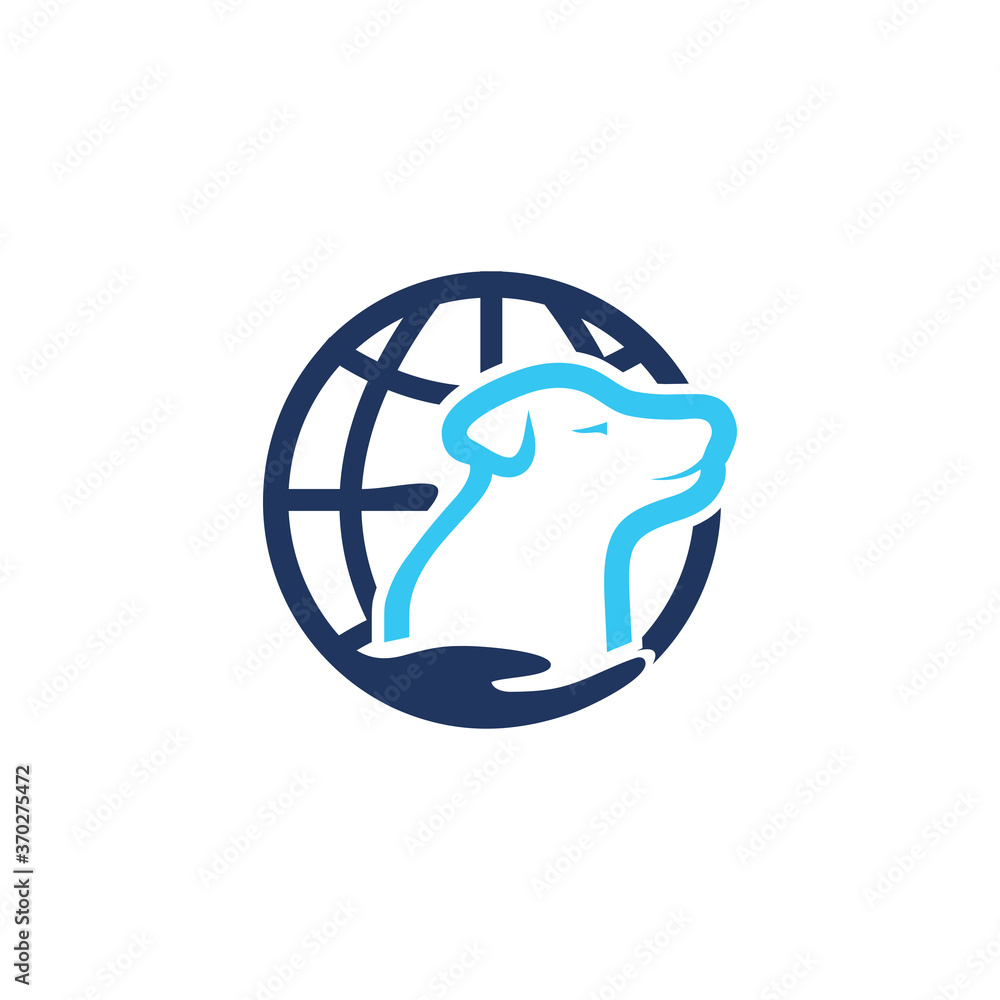 logo design dog world vector Stock Vector | Adobe Stock