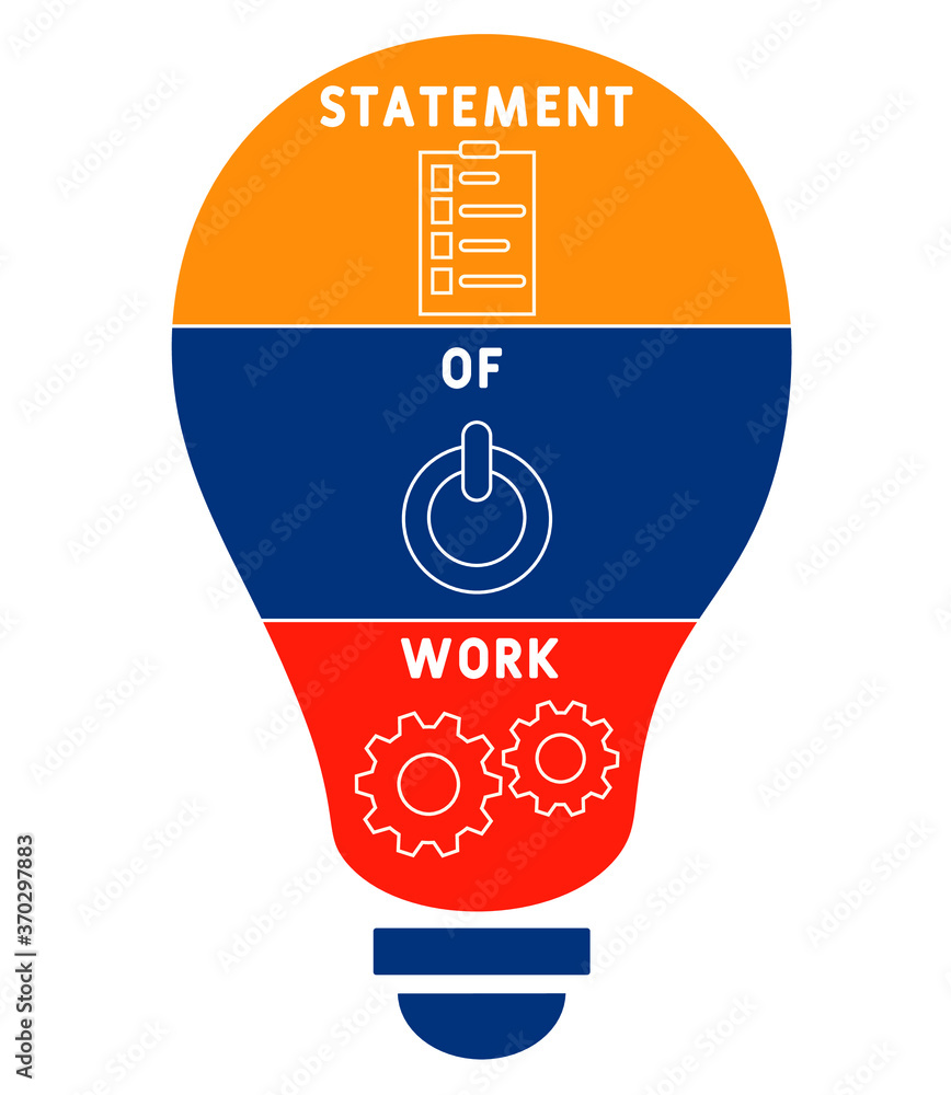SOW - statement of work. business concept. vector illustration concept ...