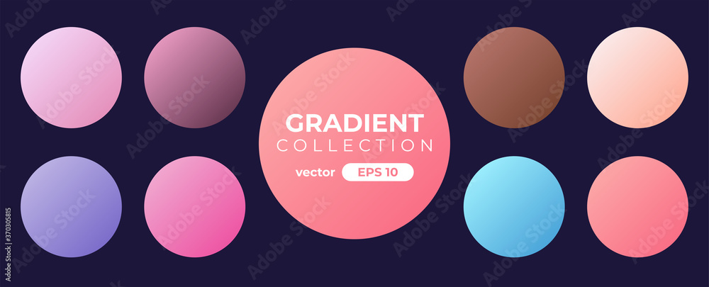 Soft color gradients set. Background for app, greeting card, flyer ...