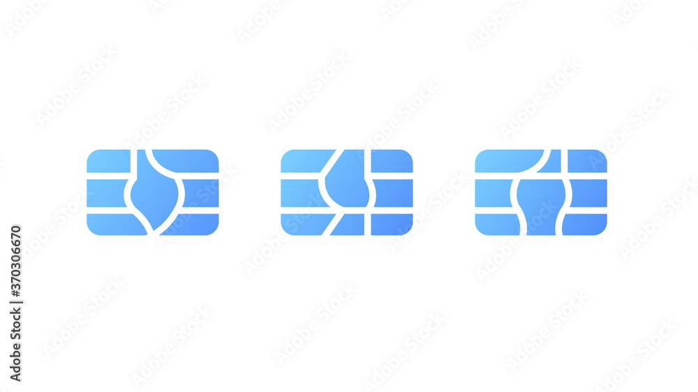 Vecteur Stock EMV chip icon for bank plastic credit card or debit ...