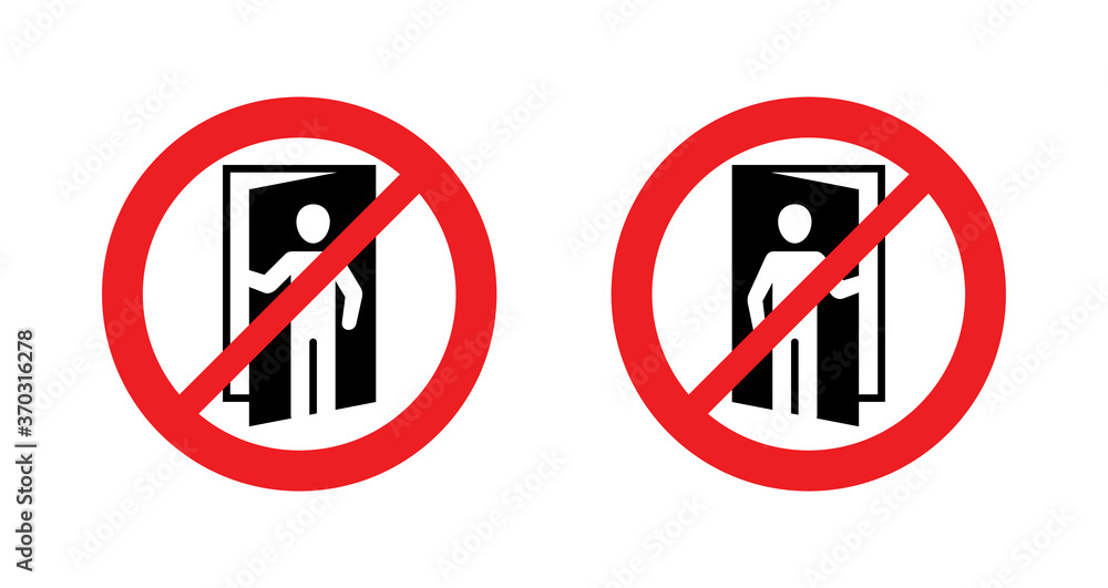 No entry sign for private forbidden territory - crossed oud man opening ...