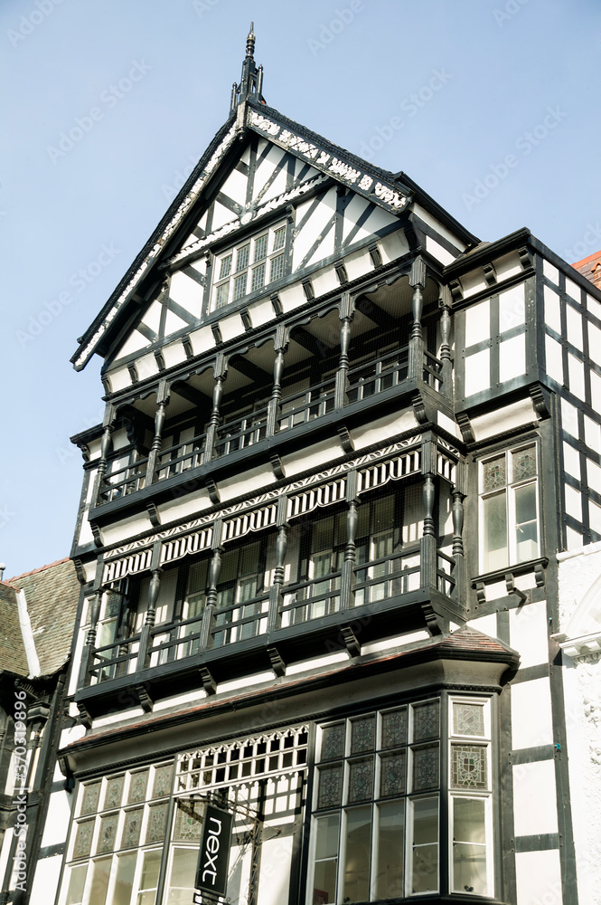 Chester, UK, April, 5 2009 : Medieval building architecture Medieval ...