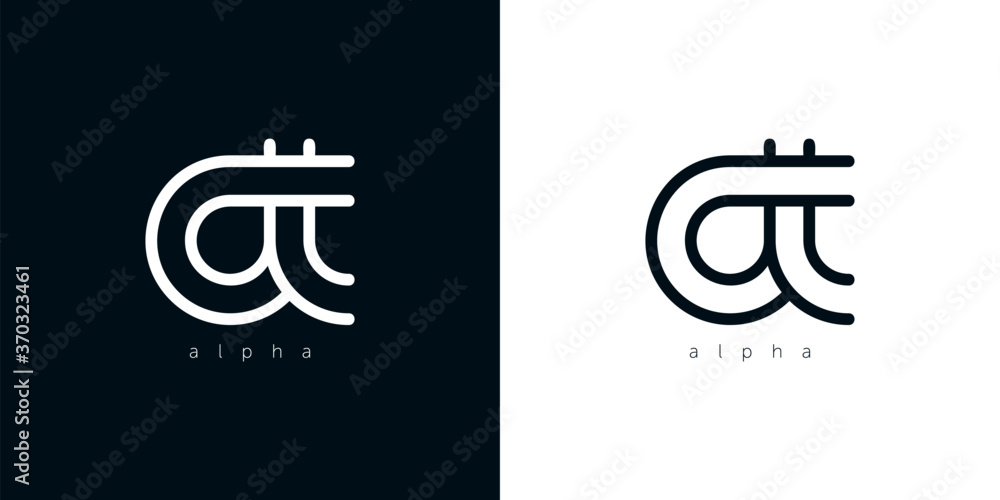 Alpha letter stylized vector, Letter of the alphabet, Vector ...