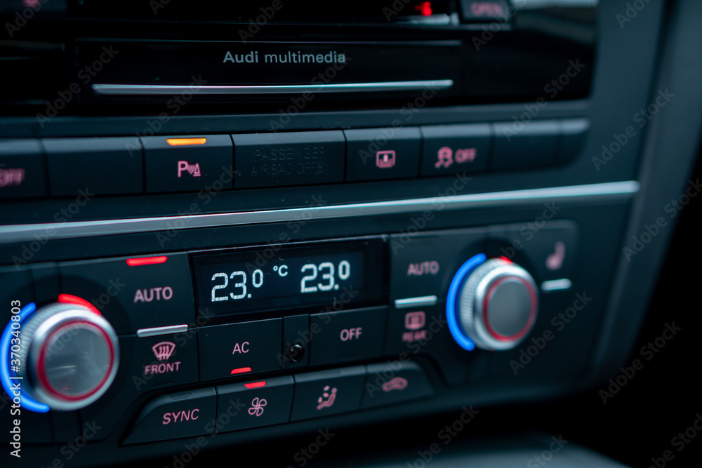 Cluj-Napoca/Cluj/Romania-08.05.2019-Climate control panel,temperature ...