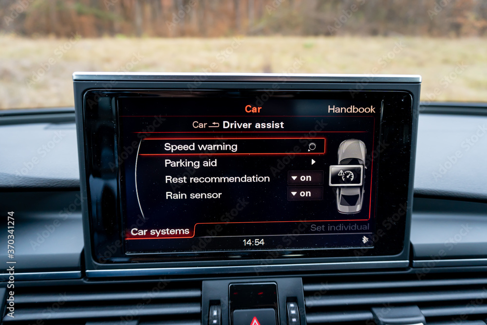 Cluj-Napoca/Cluj/Romania-08.05.2019-pop up navigation display ...