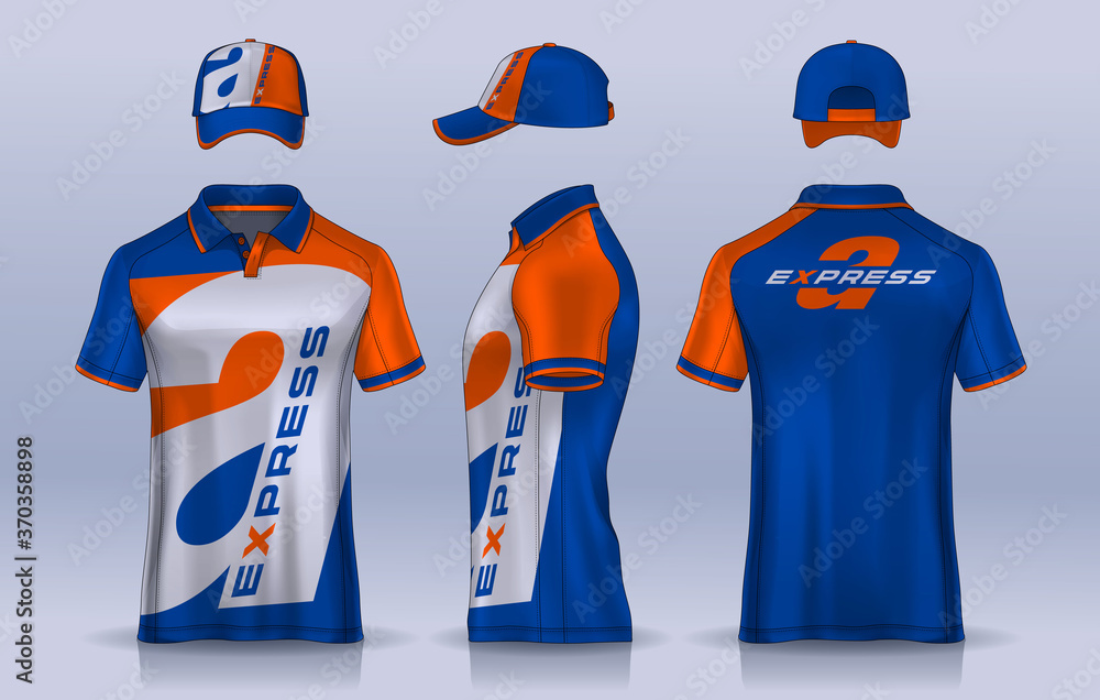 Corporate Work Shirts,t-shirt and cap templates design. uniform for ...